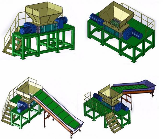 Packing Belt / Fishing Nets Plastic Shredder Machine With Unique Knife ...